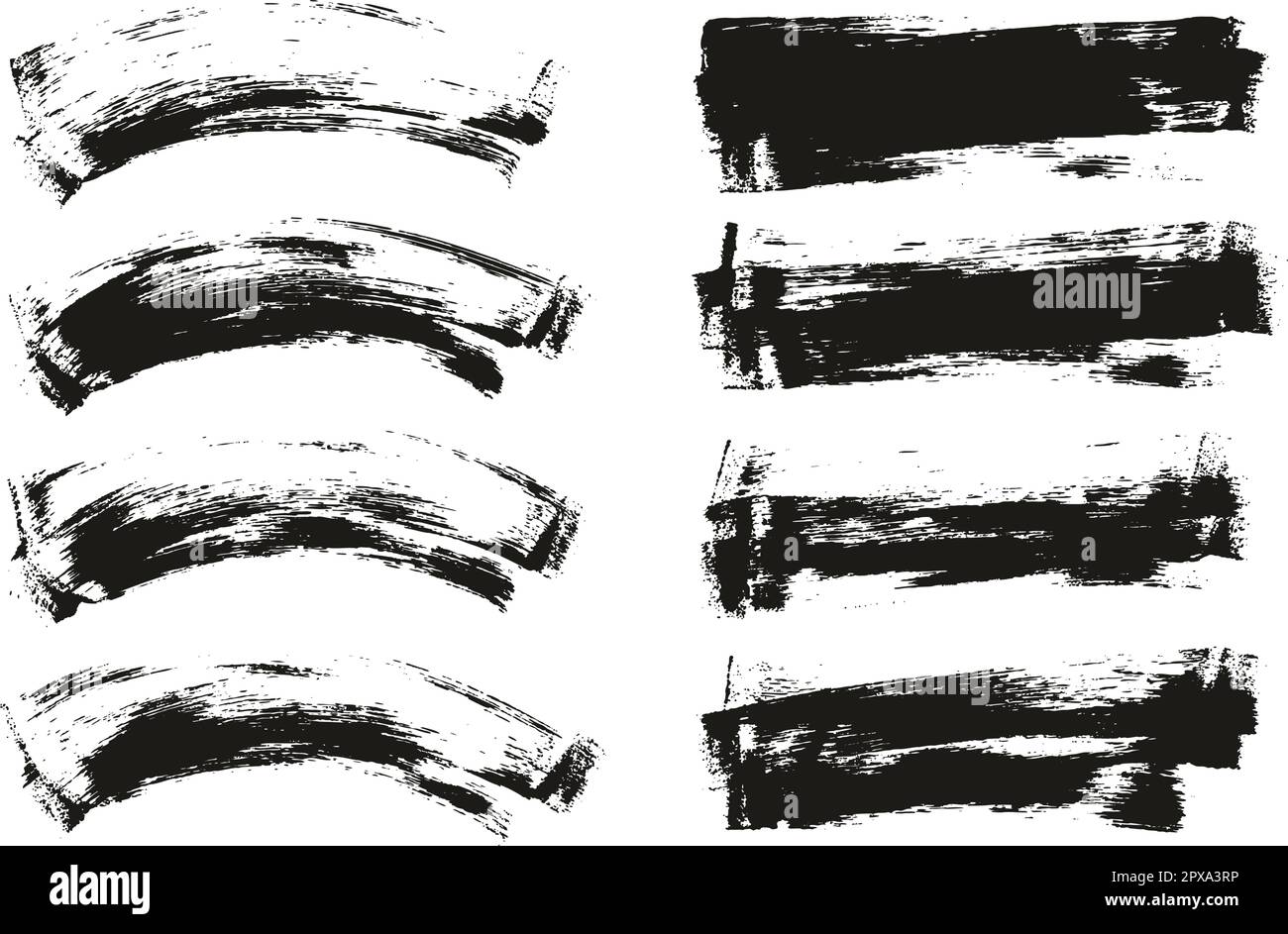 Flat Sponge Thin Artist Brush Long & Curved Background Mix High Detail ...