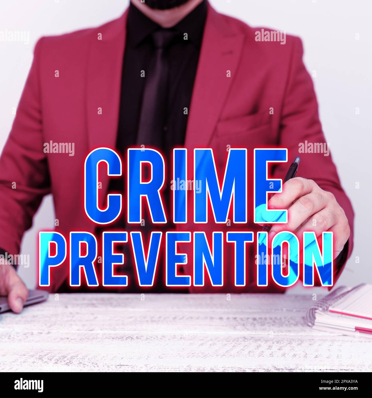 Text showing inspiration Crime Prevention, Word for Federal Offense ...