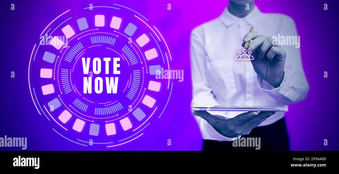 Conceptual display Vote Now, Business concept formal indication of ...