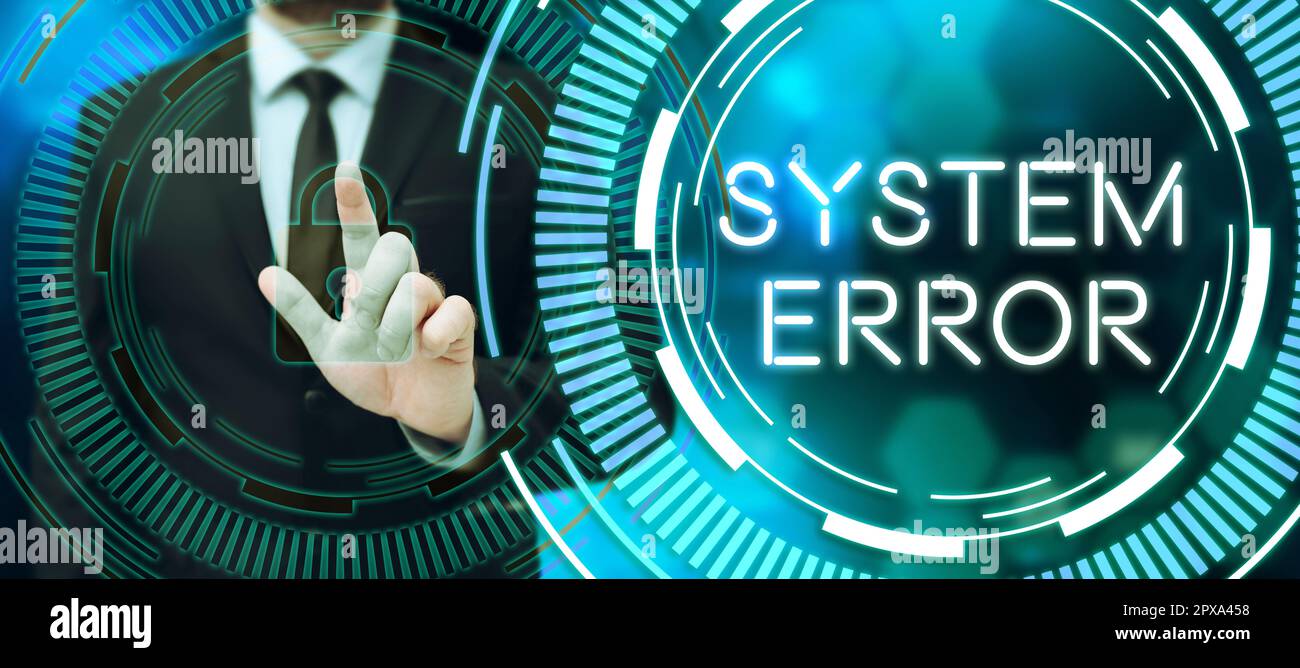 Inspiration showing sign System Error, Word Written on Technological ...