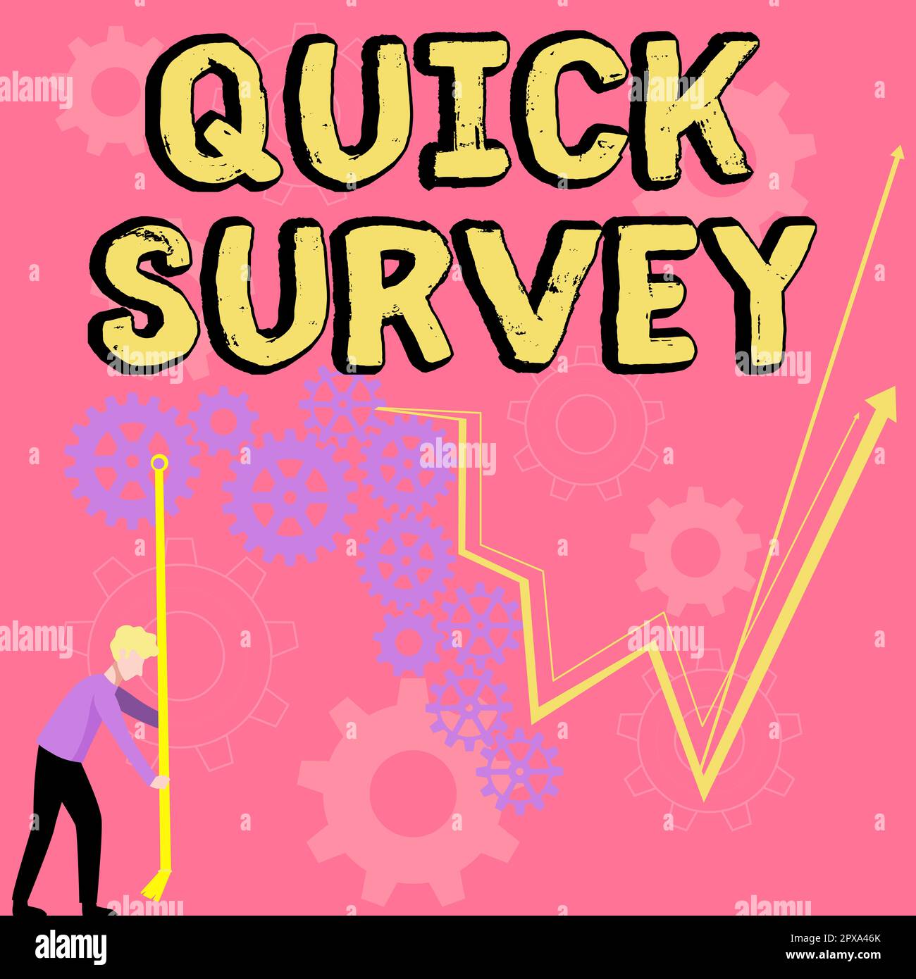 Hand writing sign Quick Survey, Word Written on Conduct fast check on ...