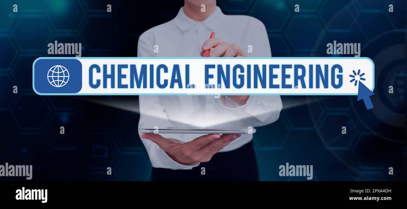 Hand writing sign Chemical Engineering, Business approach developing ...