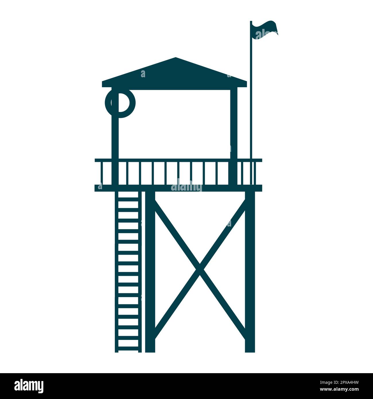 Florida miami beach lifeguard hut Cut Out Stock Images & Pictures - Alamy