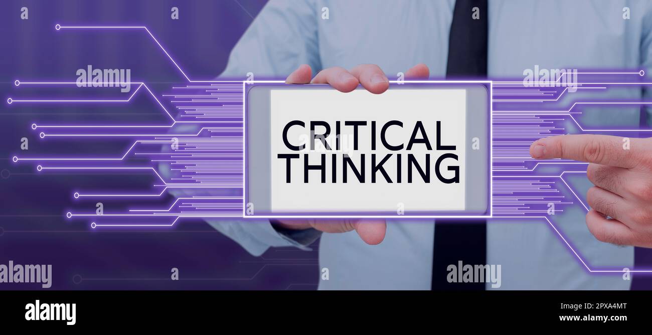 Hand writing sign Critical Thinking, Business concept sequence of ...