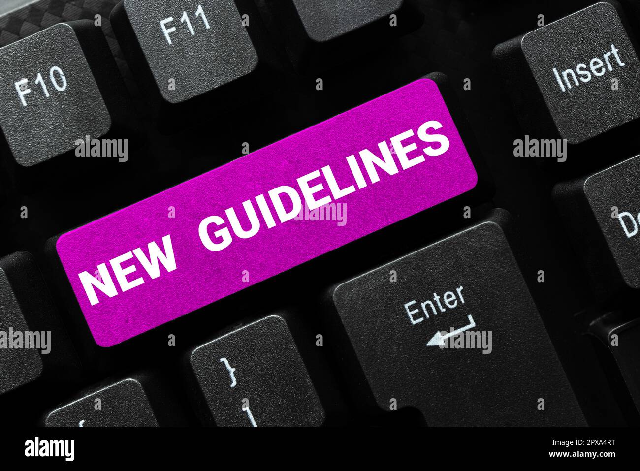 Conceptual caption New Guidelines, Business idea a new list of goals to ... Conceptual caption New Guidelines, Business idea a new list of goals to ...
