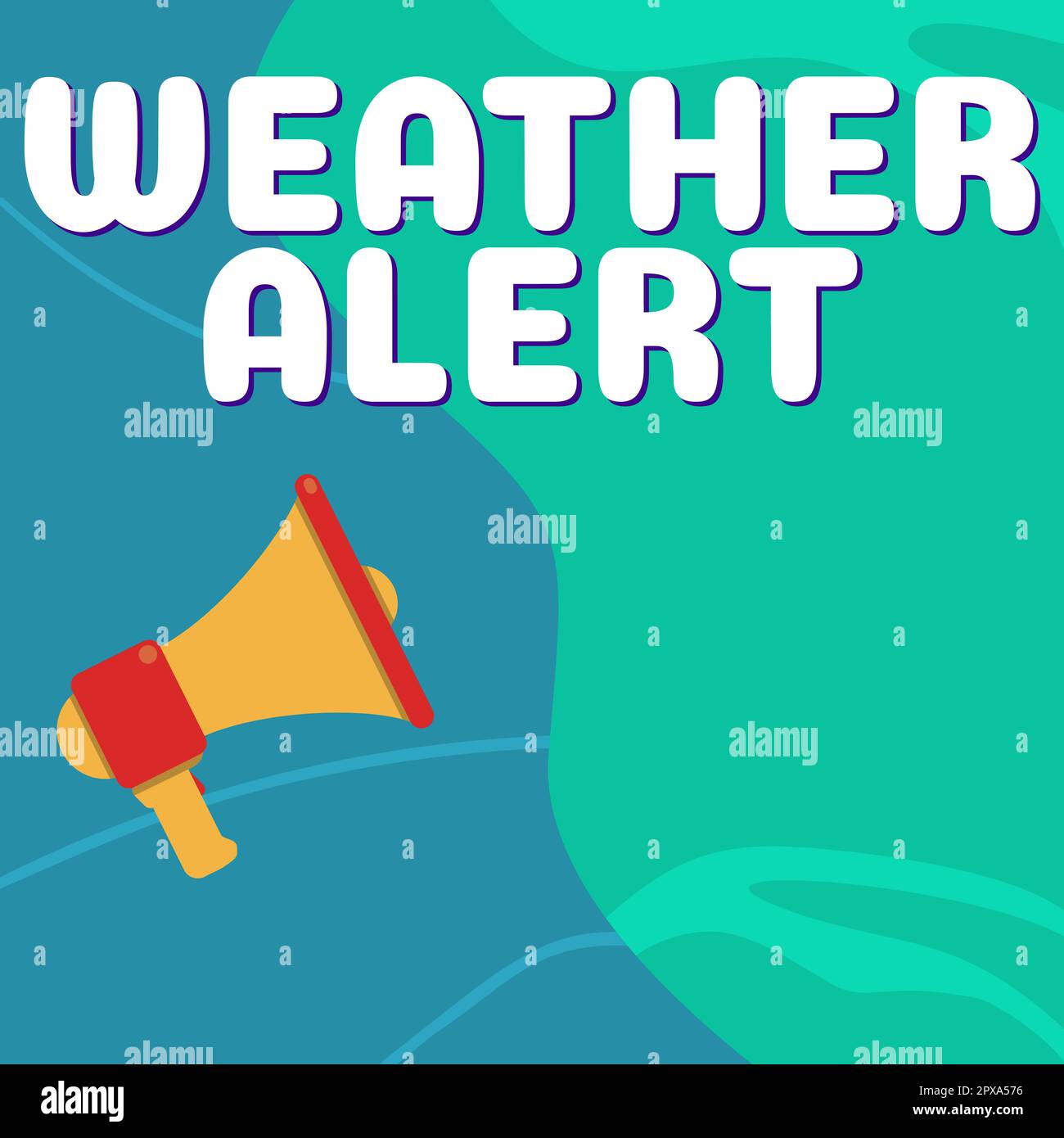 Sign displaying Weather Alert, Word for urgent warning on the state of ...