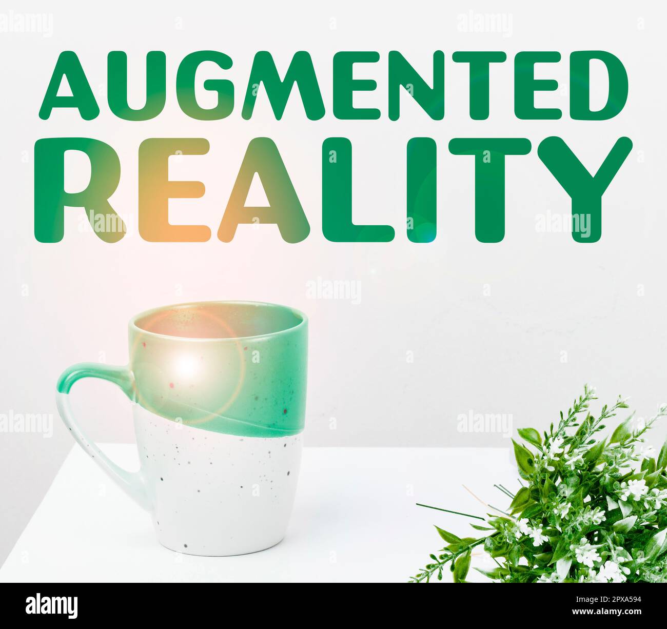 Sign displaying Augmented Reality, Conceptual photo technology that ...