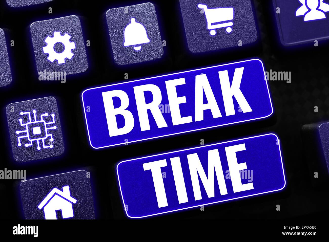 Handwriting text Break Time, Word for Period of rest or recreation ...