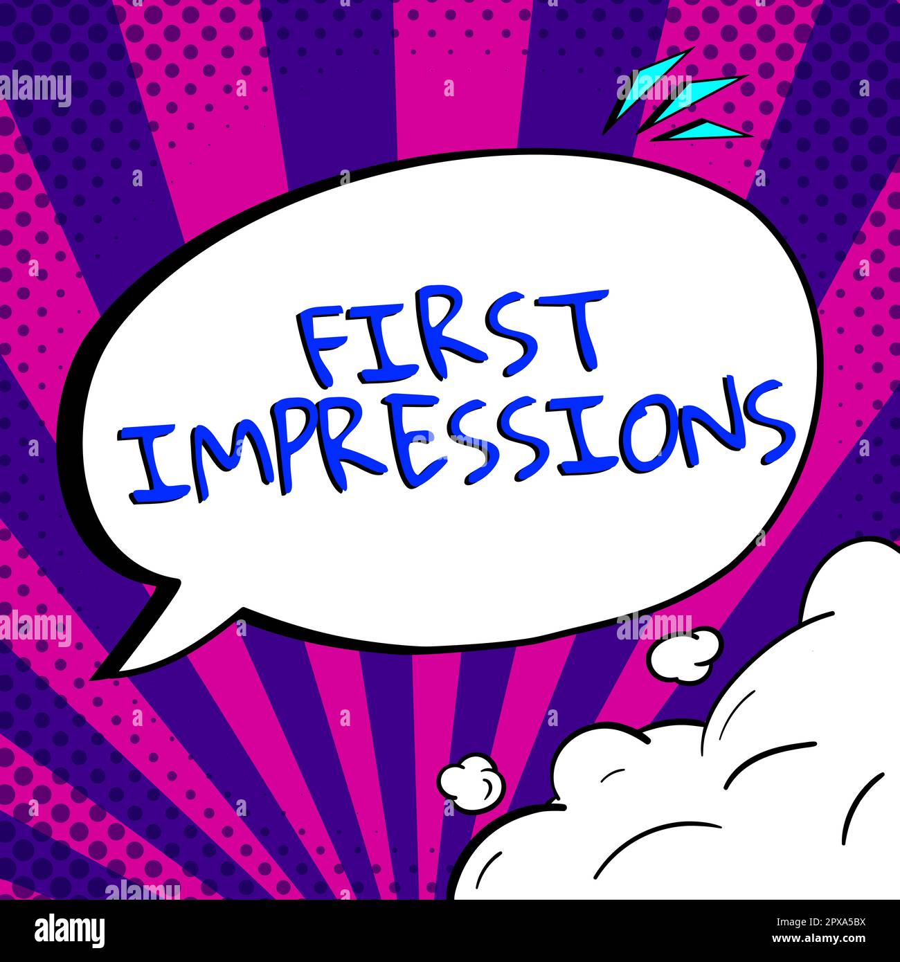 Conceptual caption First Impressions, Business idea What a person ...