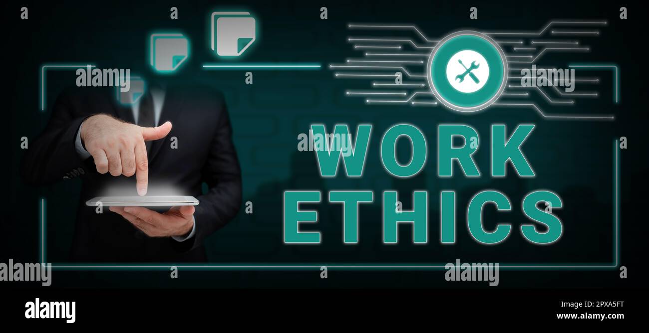 Conceptual caption Work Ethics, Business idea A set of values centered ... Conceptual caption Work Ethics, Business idea A set of values centered ...