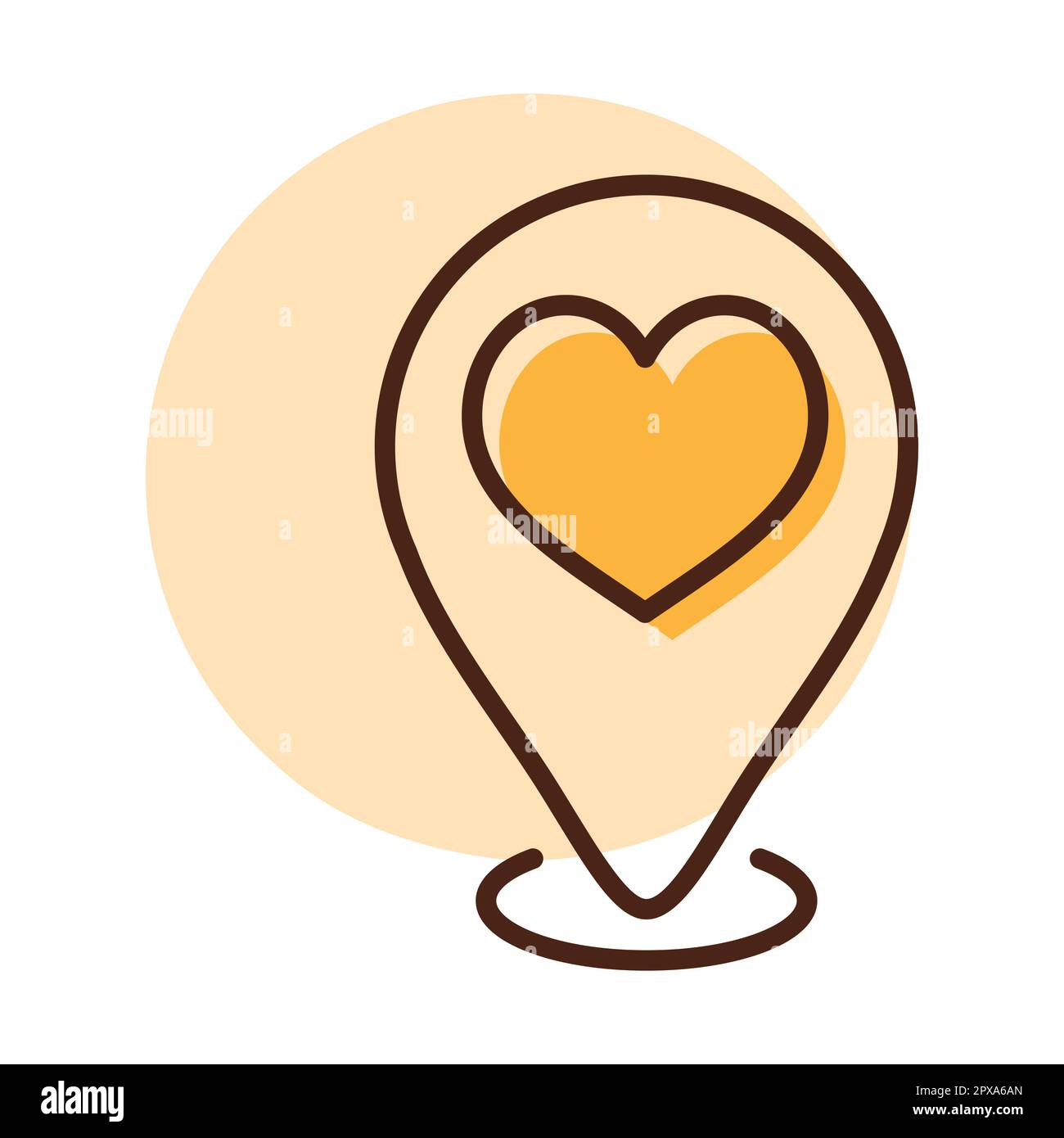 Map pointer with heart icon. Valentine day symbol. Vector illustration ...