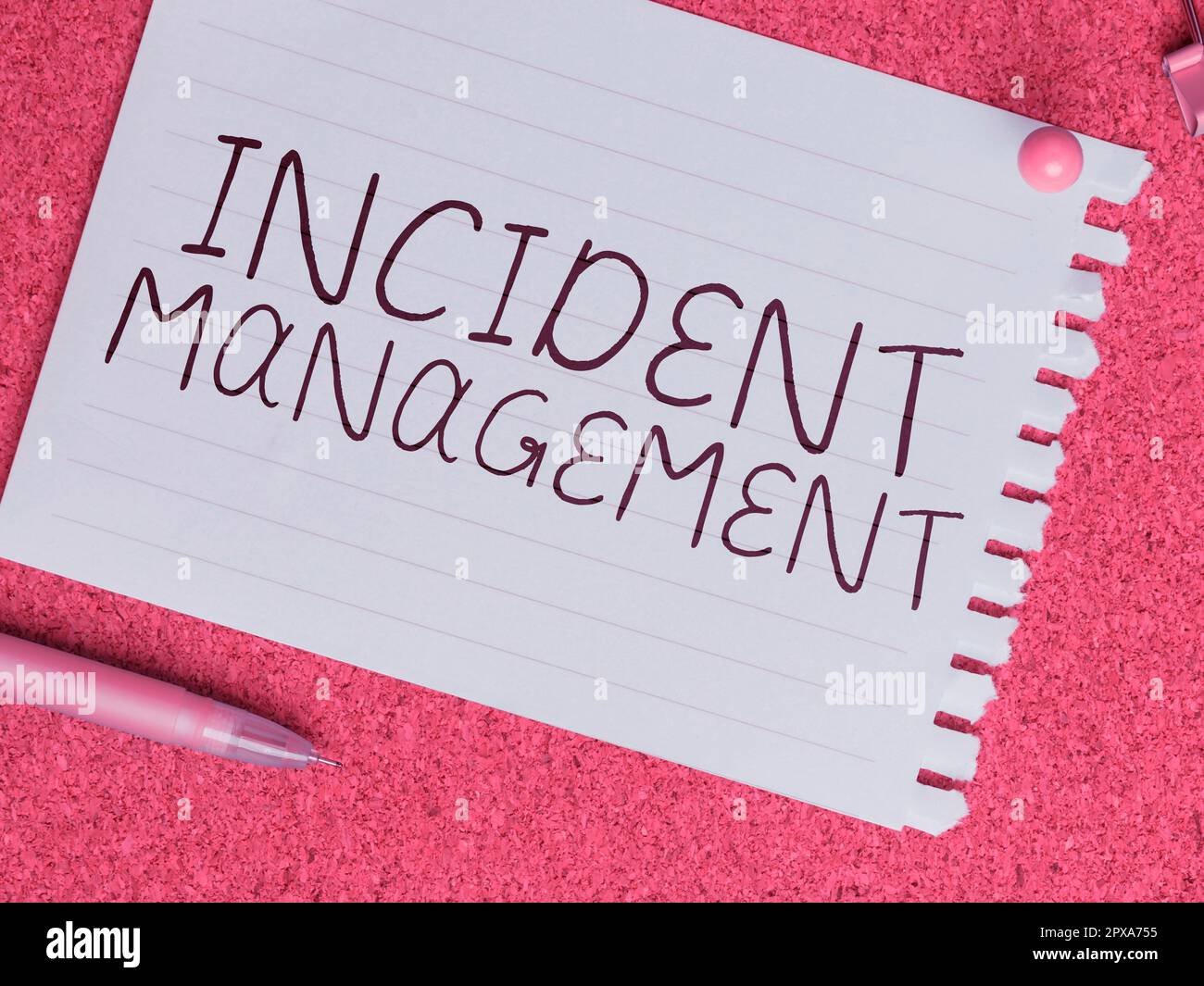 Handwriting text Incident Management, Word for Process to return ... Handwriting text Incident Management, Word for Process to return ...