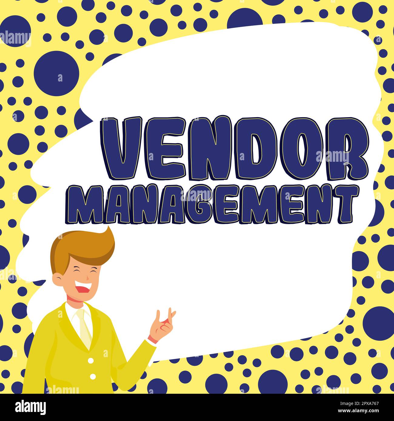 Inspiration showing sign Vendor Management, Word Written on activities ...
