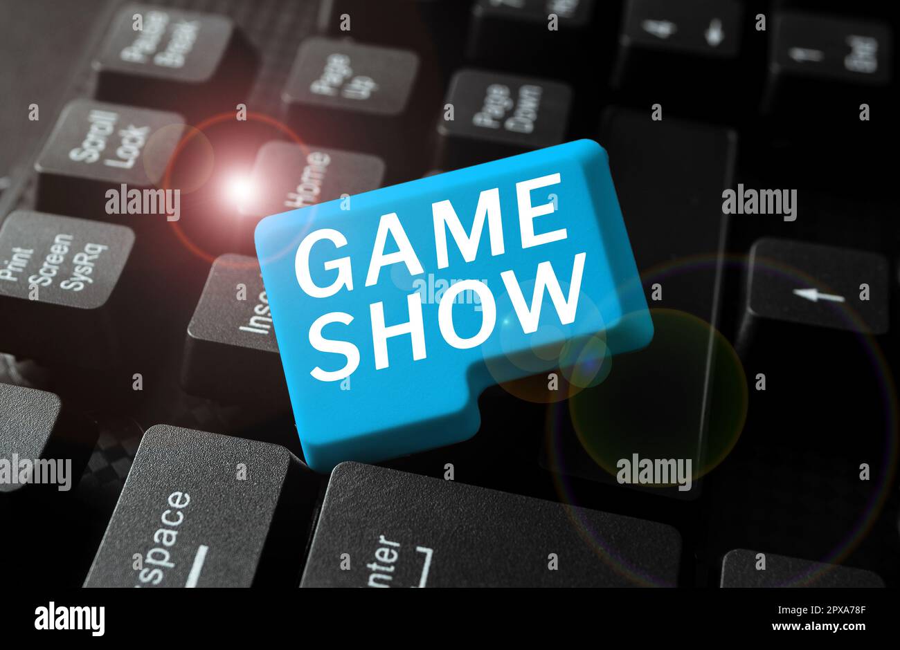 Sign displaying Game Show, Concept meaning Program in television or ...