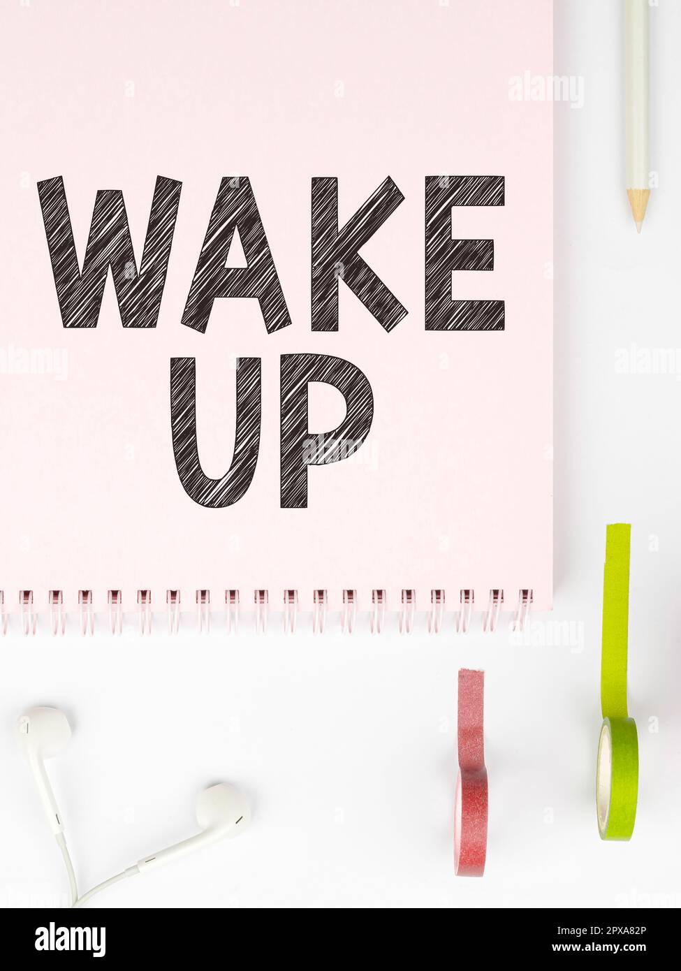 Conceptual display Wake Up, Business overview an instance of a person ...