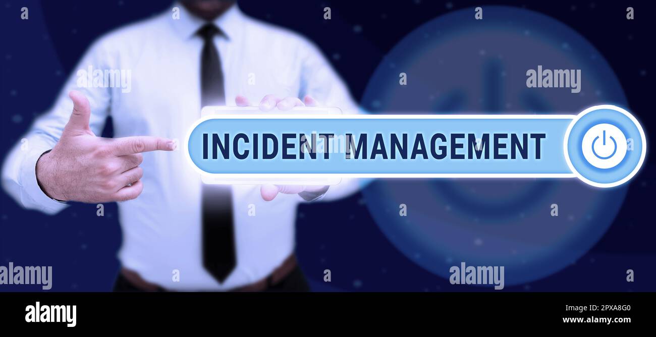 Text sign showing Incident Management, Word Written on Process to ...