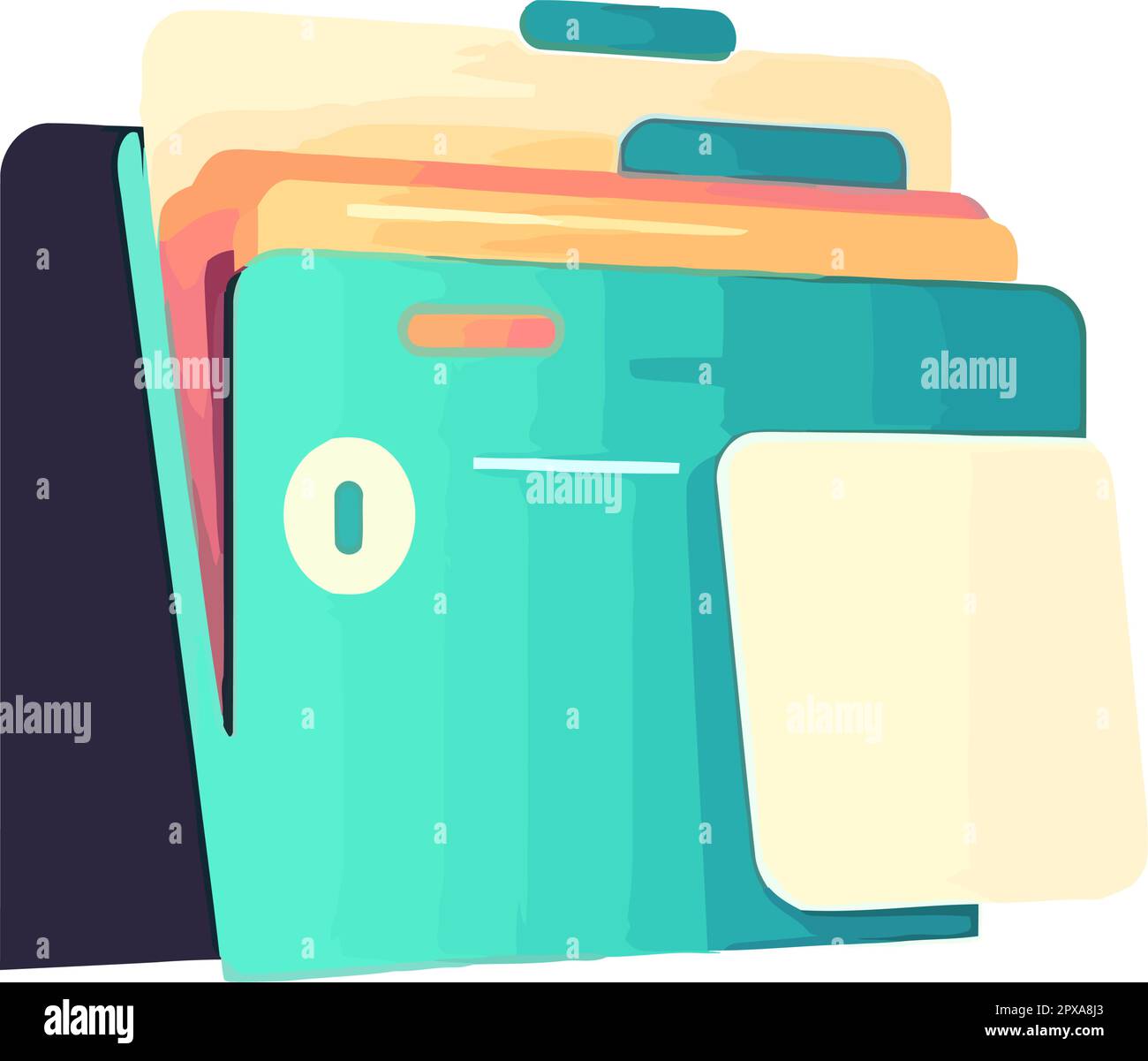 Modern business folder icon isolated on white background Stock Vector ...