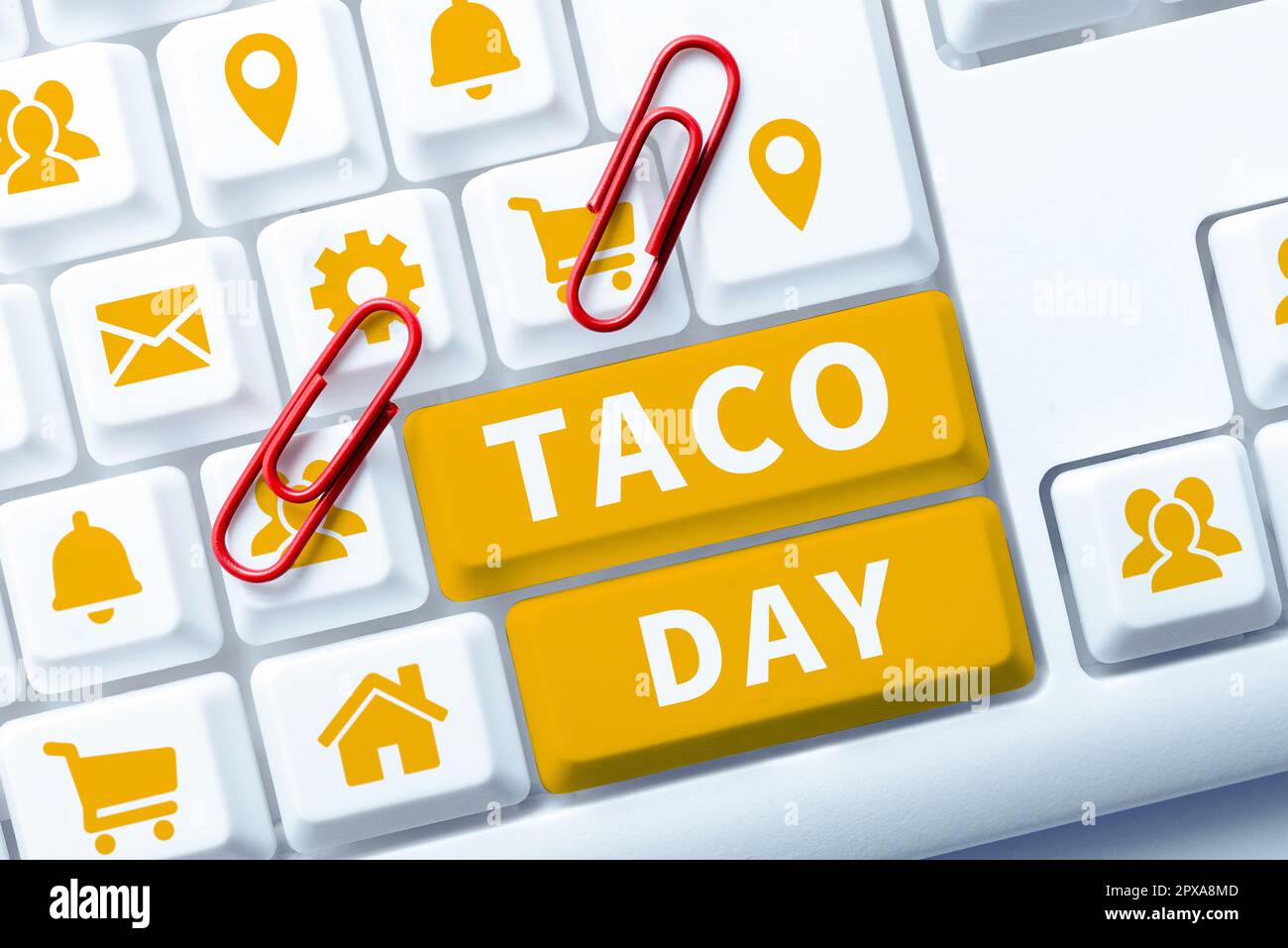 Hand writing sign Taco Day, Word Written on celebratory day that ...