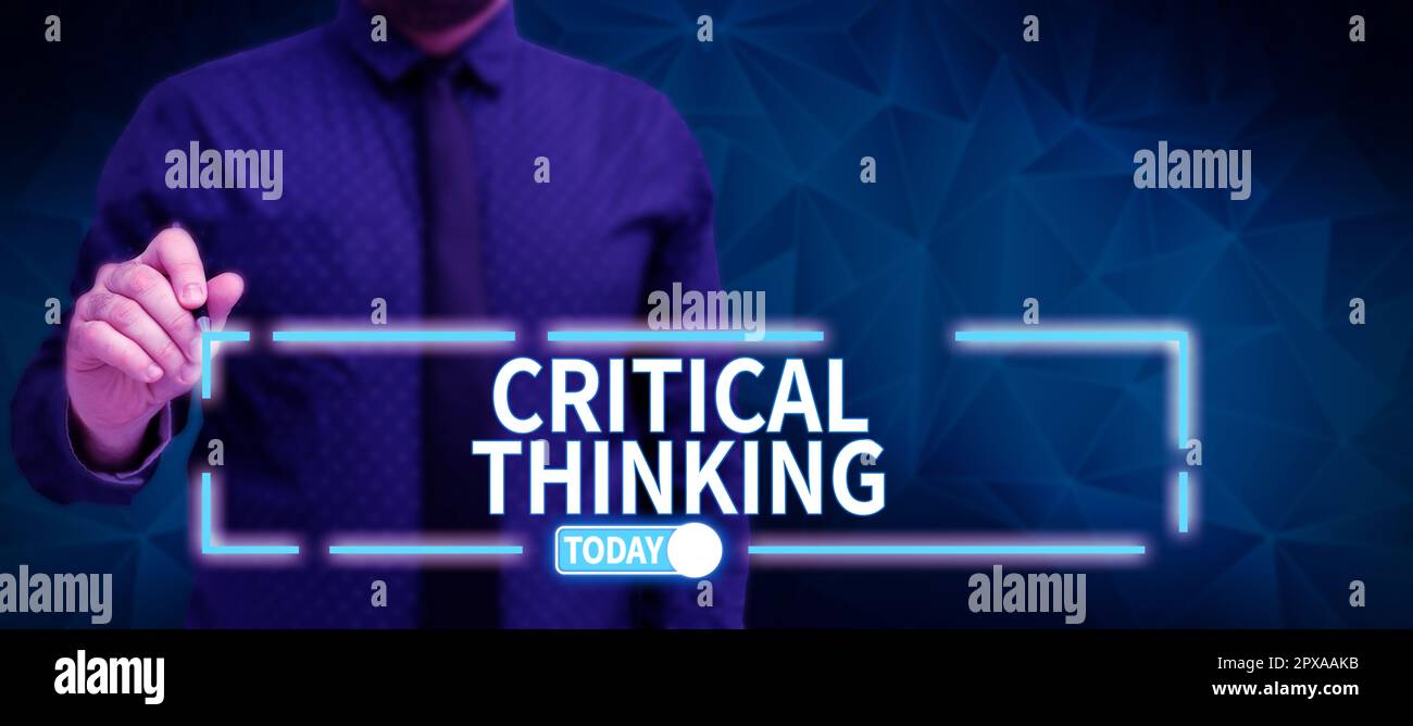 Text sign showing Critical Thinking, Conceptual photo sequence of ...