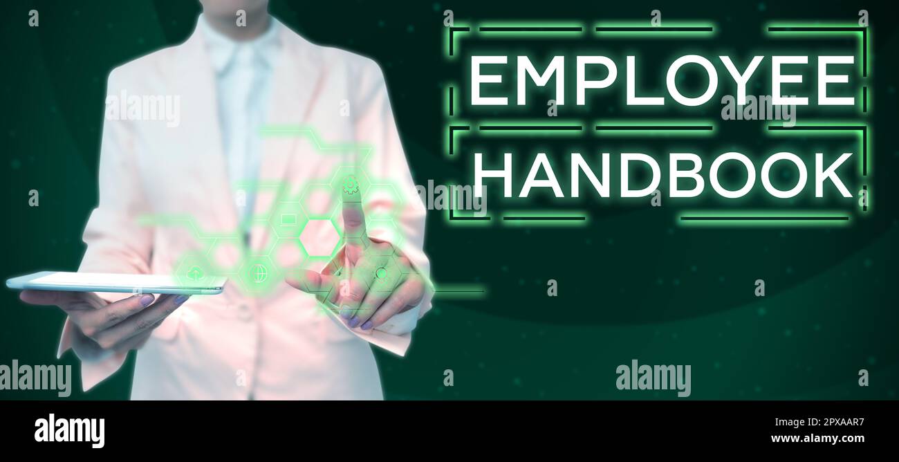 Conceptual display Employee Handbook, Word Written on Document that ... Conceptual display Employee Handbook, Word Written on Document that ...