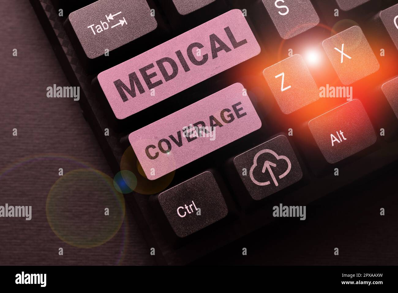 Sign displaying Medical Coverage, Concept meaning inclusion within the ...