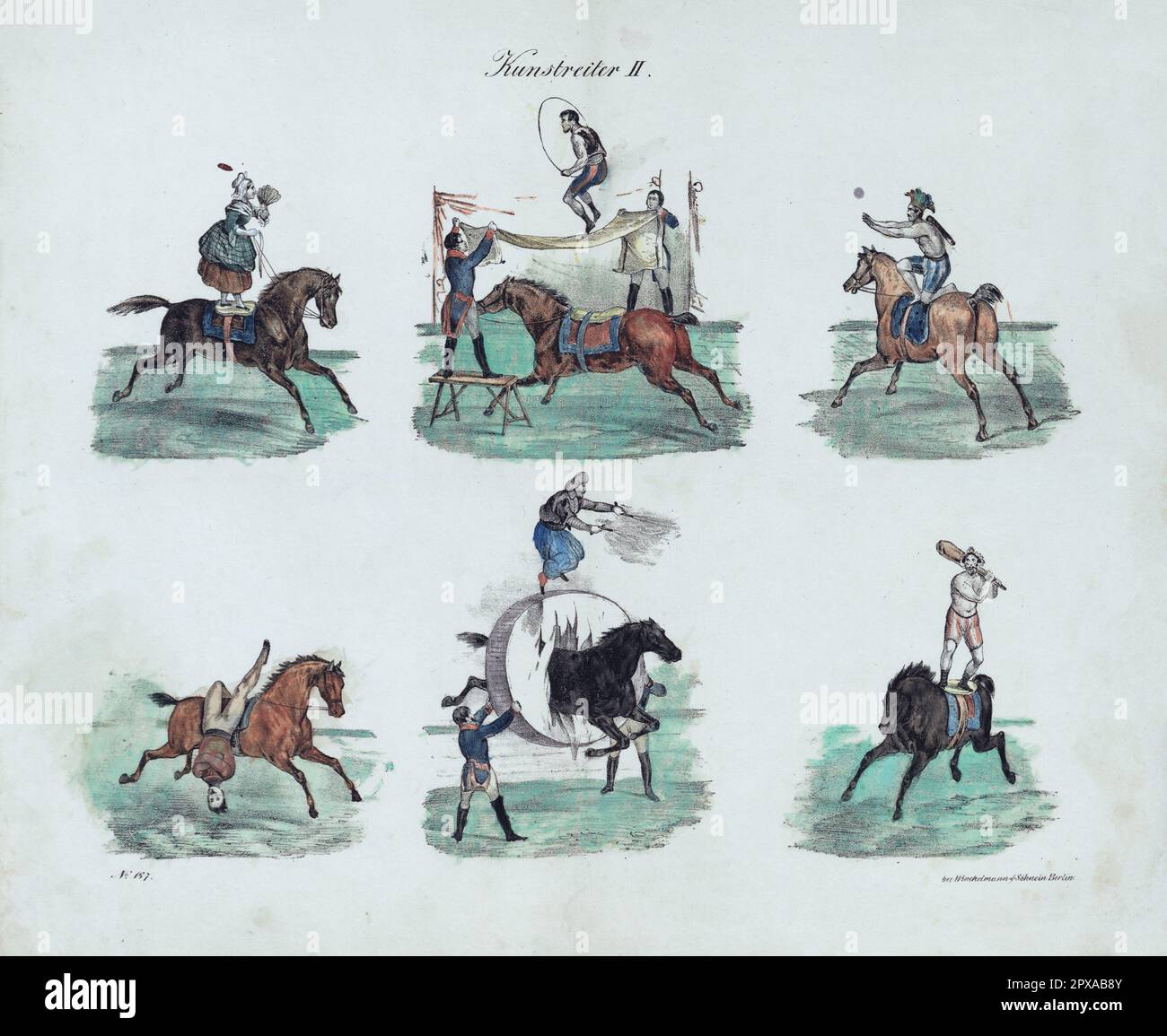 Vintage illustration of Art Rider (part 2) in the 19th century. 1850 ...