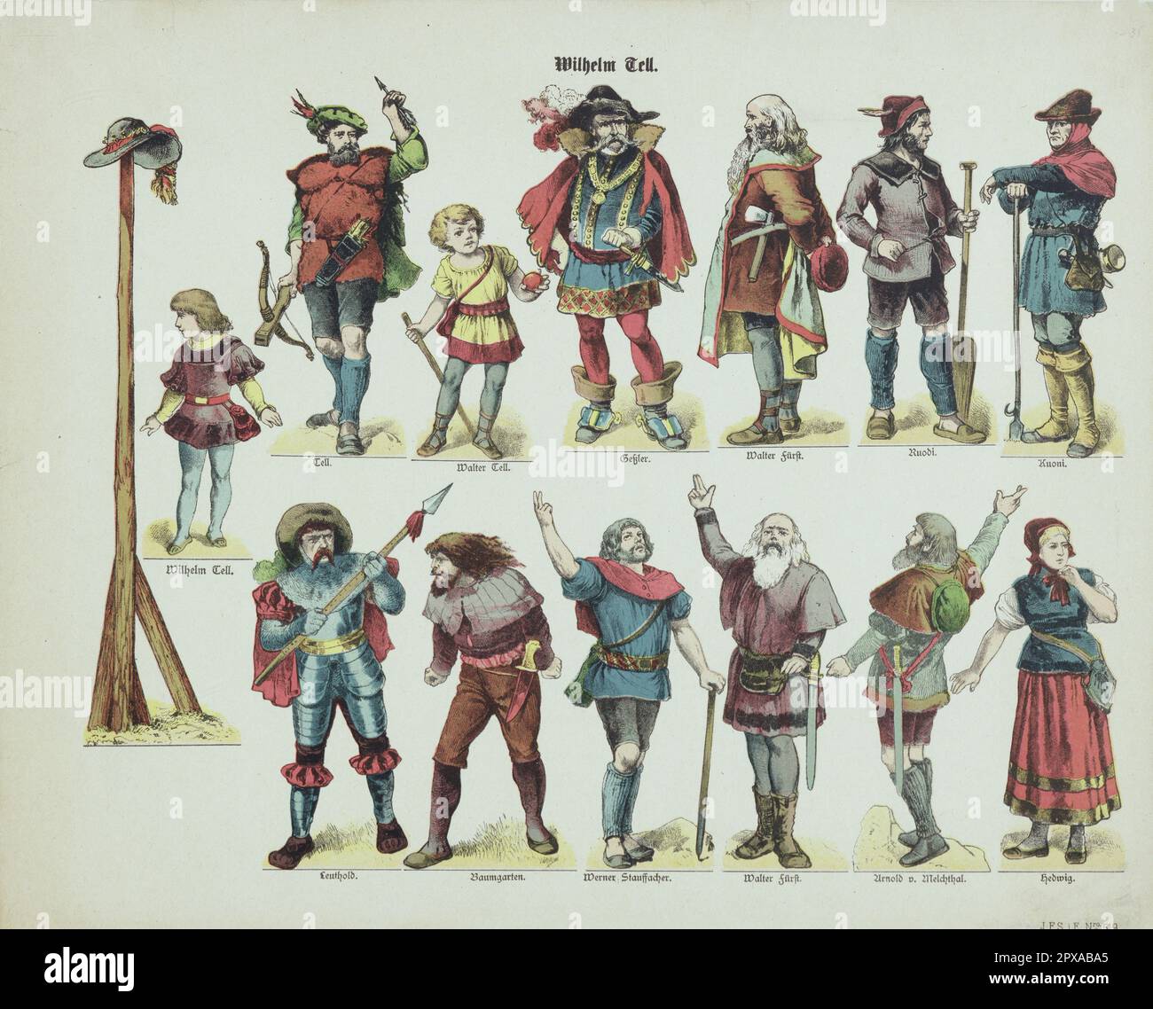 Vintage illustrations to the legend of Wilhelm Tell , 1885 Children's ...