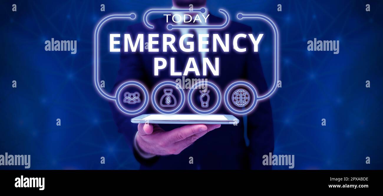 Inspiration showing sign Emergency Plan, Conceptual photo Procedures ...
