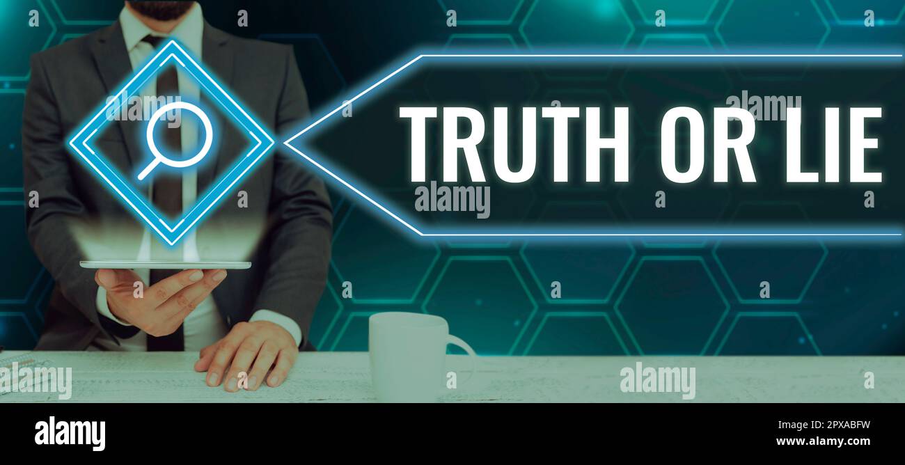 Text showing inspiration Truth Or Lie, Internet Concept Decision ...