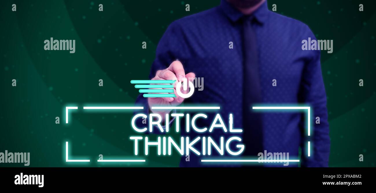 Hand writing sign Critical Thinking, Concept meaning sequence of stages ...