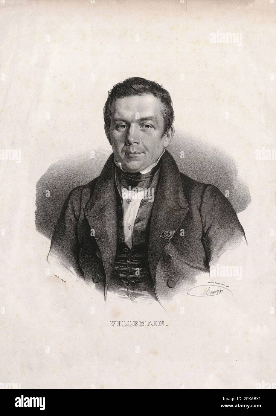 Engraving of abel francois villemain hi-res stock photography and ...