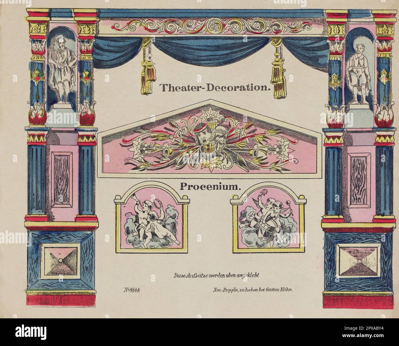 Vintage lithograph of procenium hi-res stock photography and images - Alamy