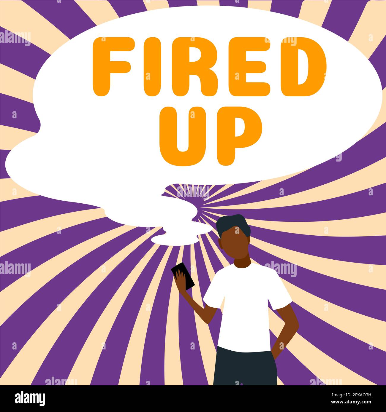 Sign displaying Fired Up, Business showcase means that someone ...