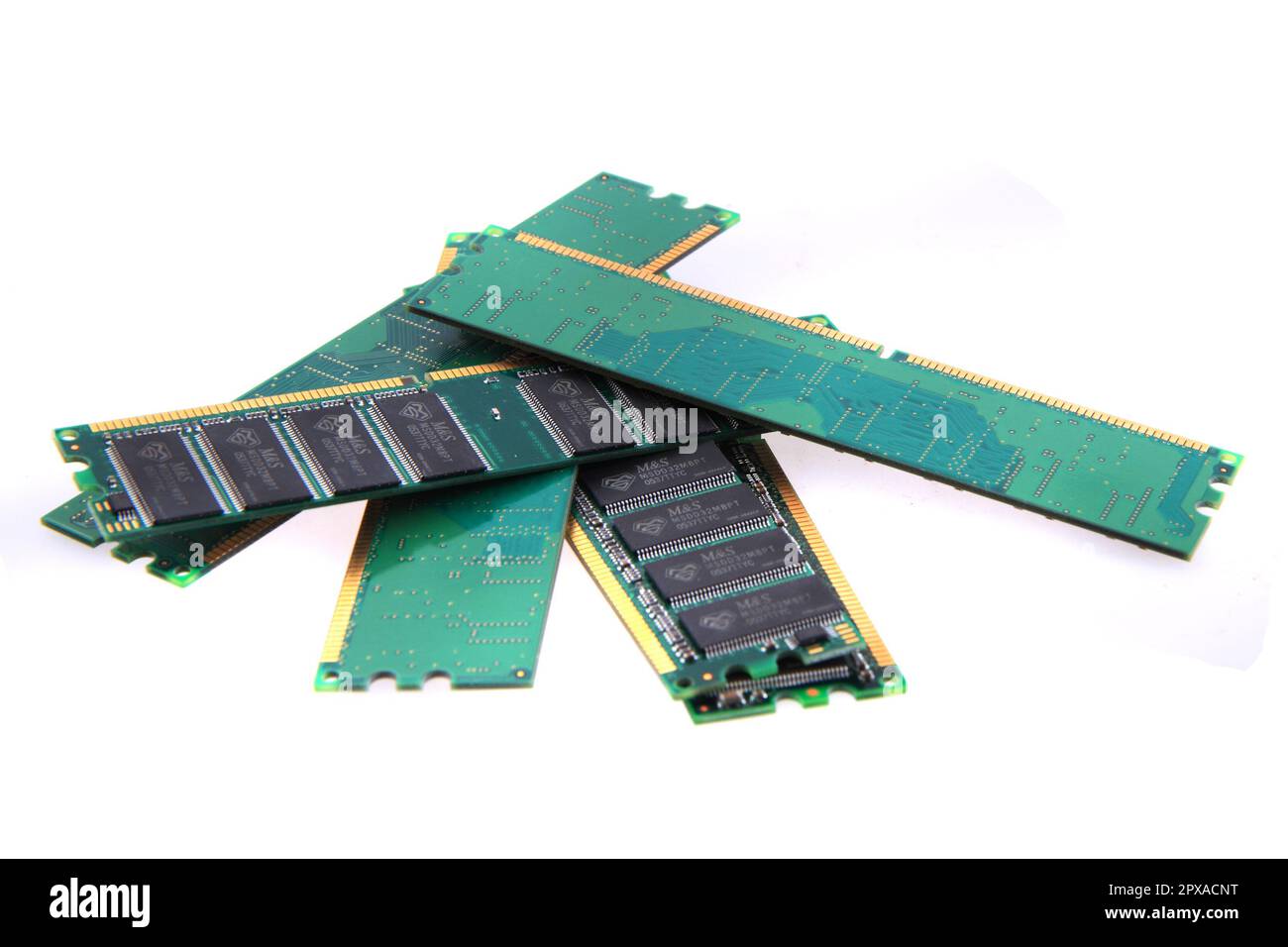 DDR computer memory isolated on the white background Stock Photo - Alamy