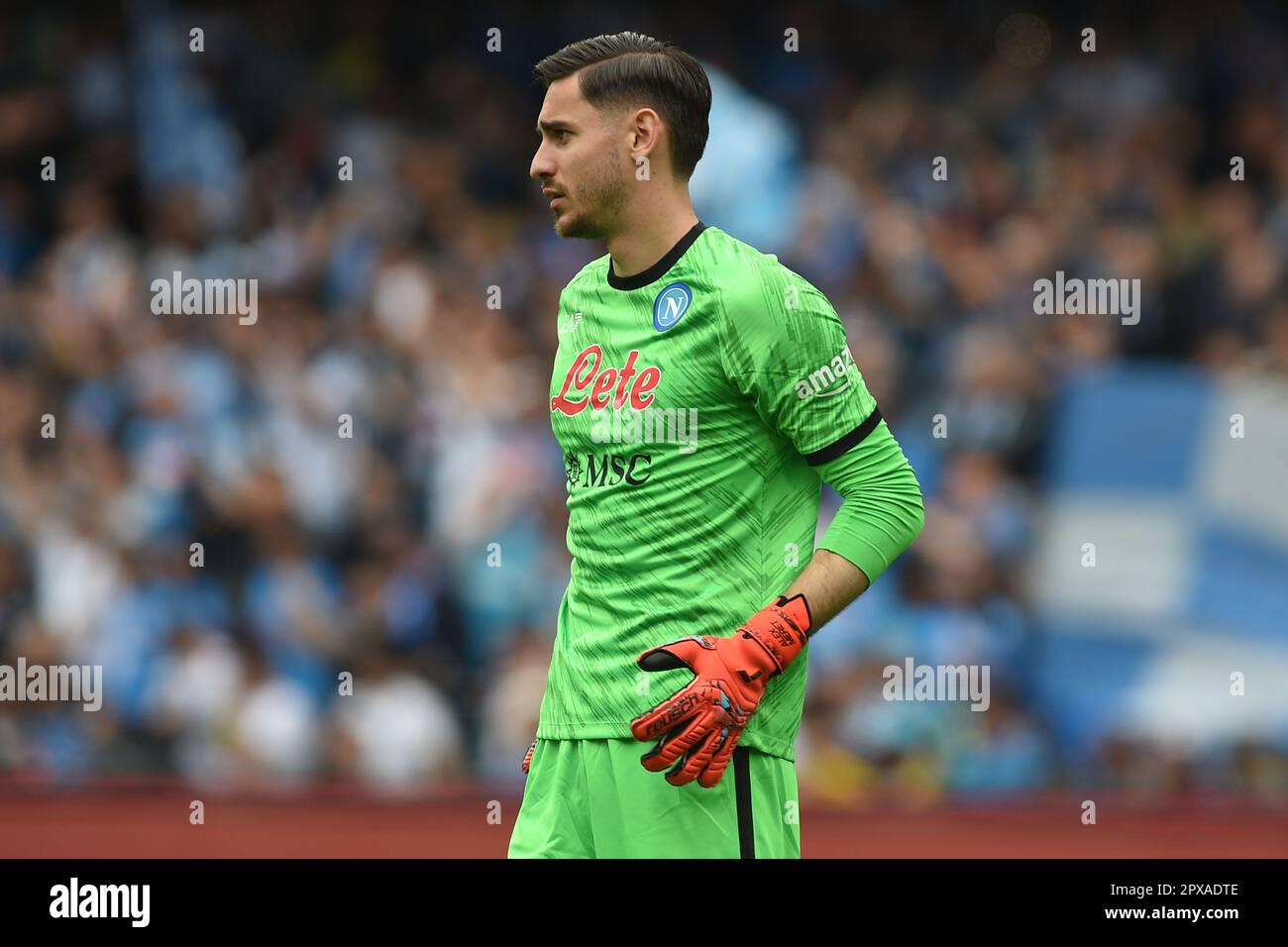Naples, Italy. 30 Apr, 2023. Alex Meret of SSC Napoli during the Serie ...