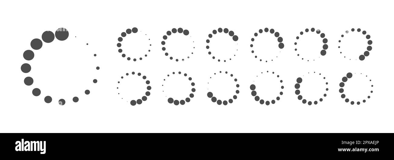 Circular Loading Buffering Icons Vector Stock Vector Image And Art Alamy