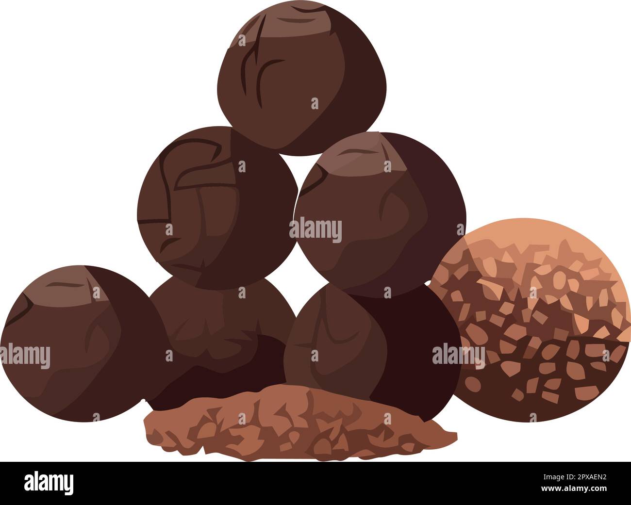 Organic chocolate ball and seed Stock Vector Image & Art - Alamy