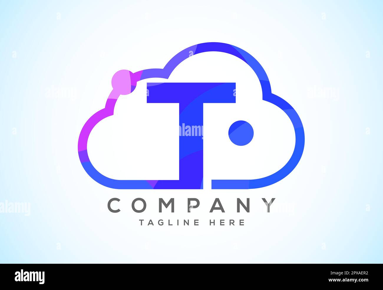 English alphabet with the cloud. Cloud computing service logo. Cloud ...