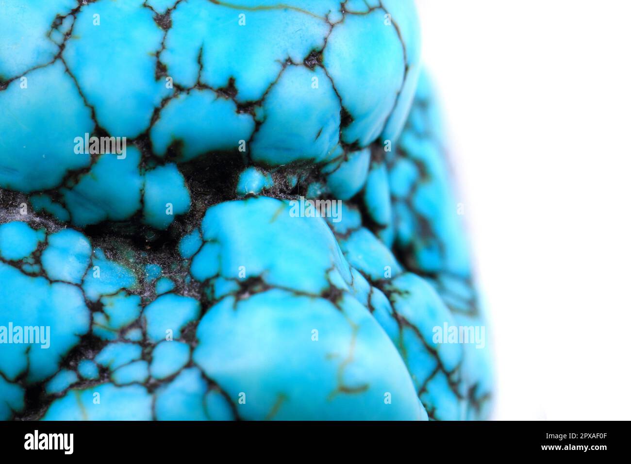 blue turquoise mineral isolated on the white background Stock Photo - Alamy