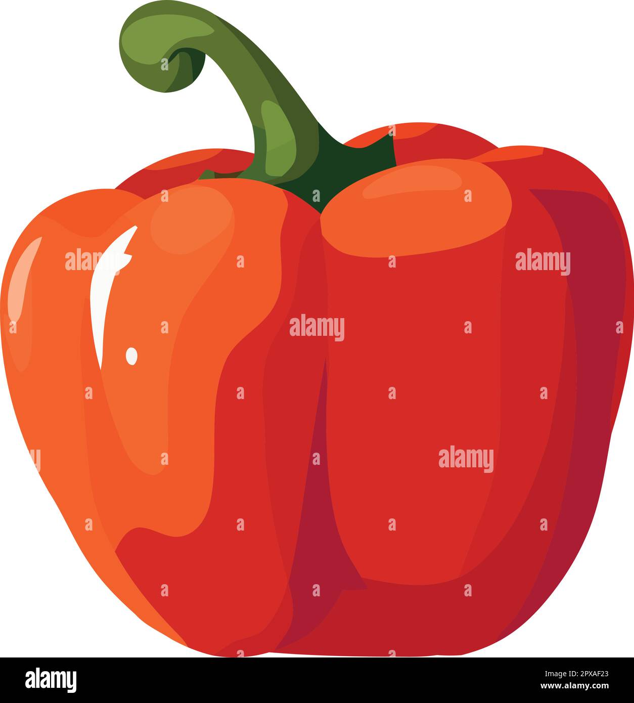 Fresh organic pepper, ripe and healthy eating Stock Vector Image & Art ...