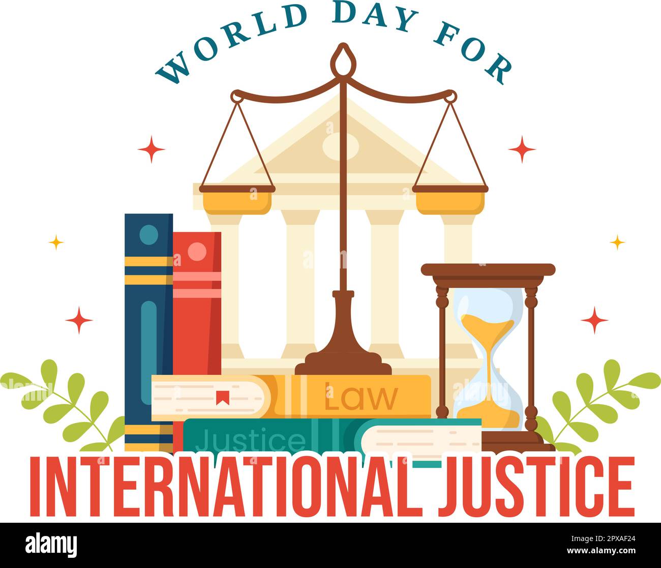 World Day for International Justice Vector Illustration with Earth ...