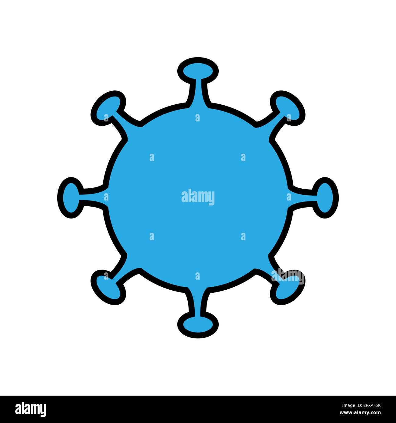 Blue icon of medical chinese virus microbe dangerous deadly strain ...