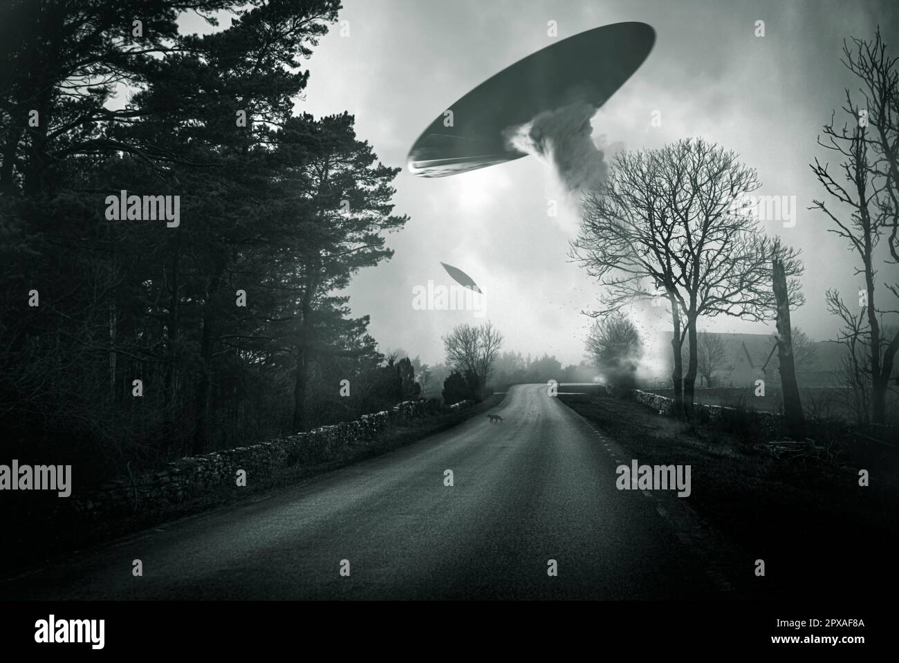 3d render flying saucer ufo hi-res stock photography and images - Alamy