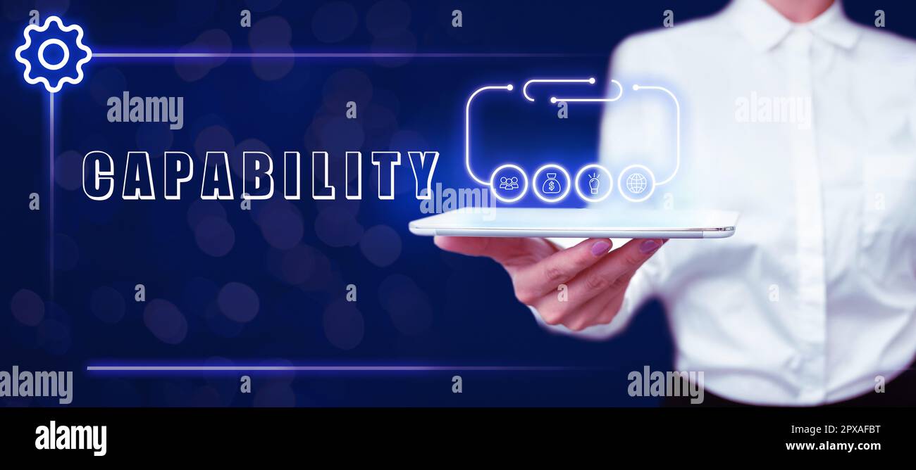 Text caption presenting Capability, Concept meaning the facility or ...