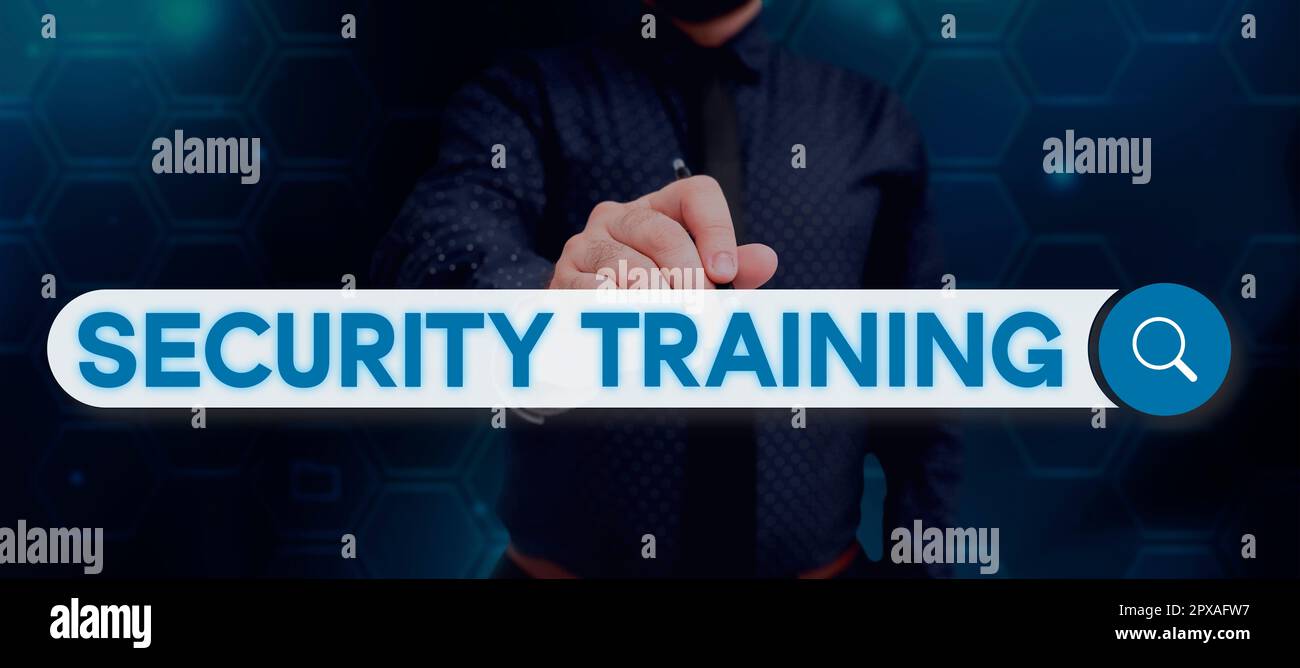 Sign displaying Security Training, Business concept providing security ...