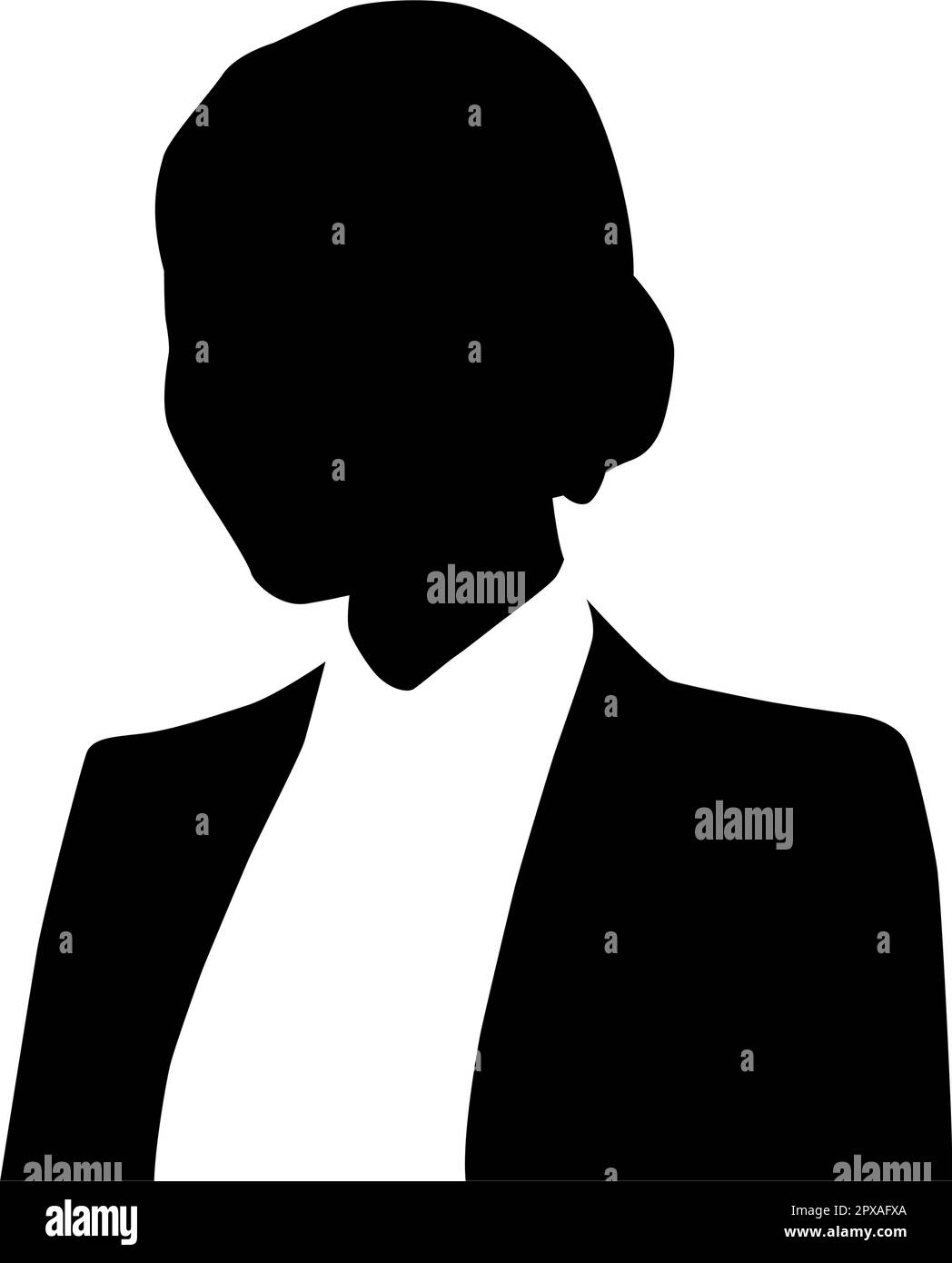 Silhouette vector icon of the upper body of several business woman ...