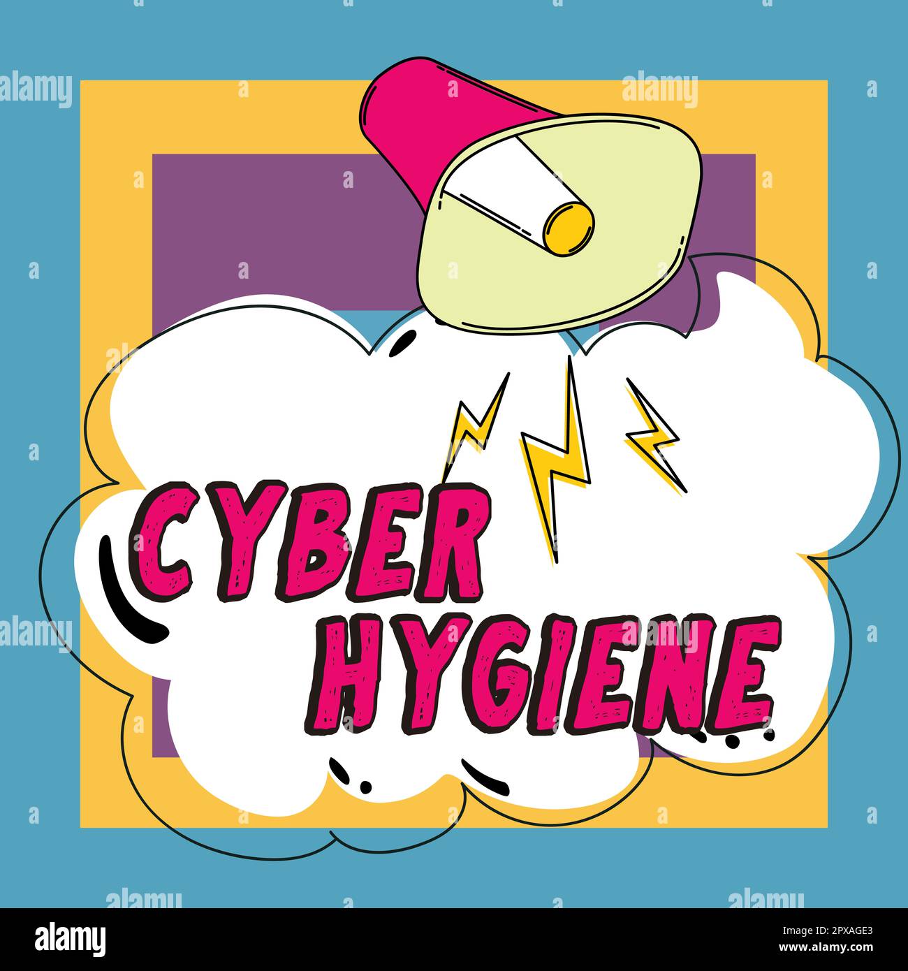 Text Caption Presenting Cyber Hygiene Conceptual Photo Steps That Computer Users Take To