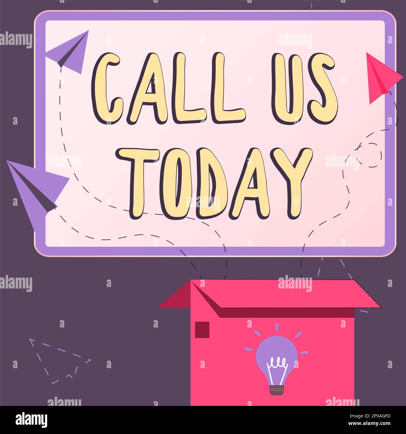 Sign displaying Call Us Today, Concept meaning Make a telephone calling ...