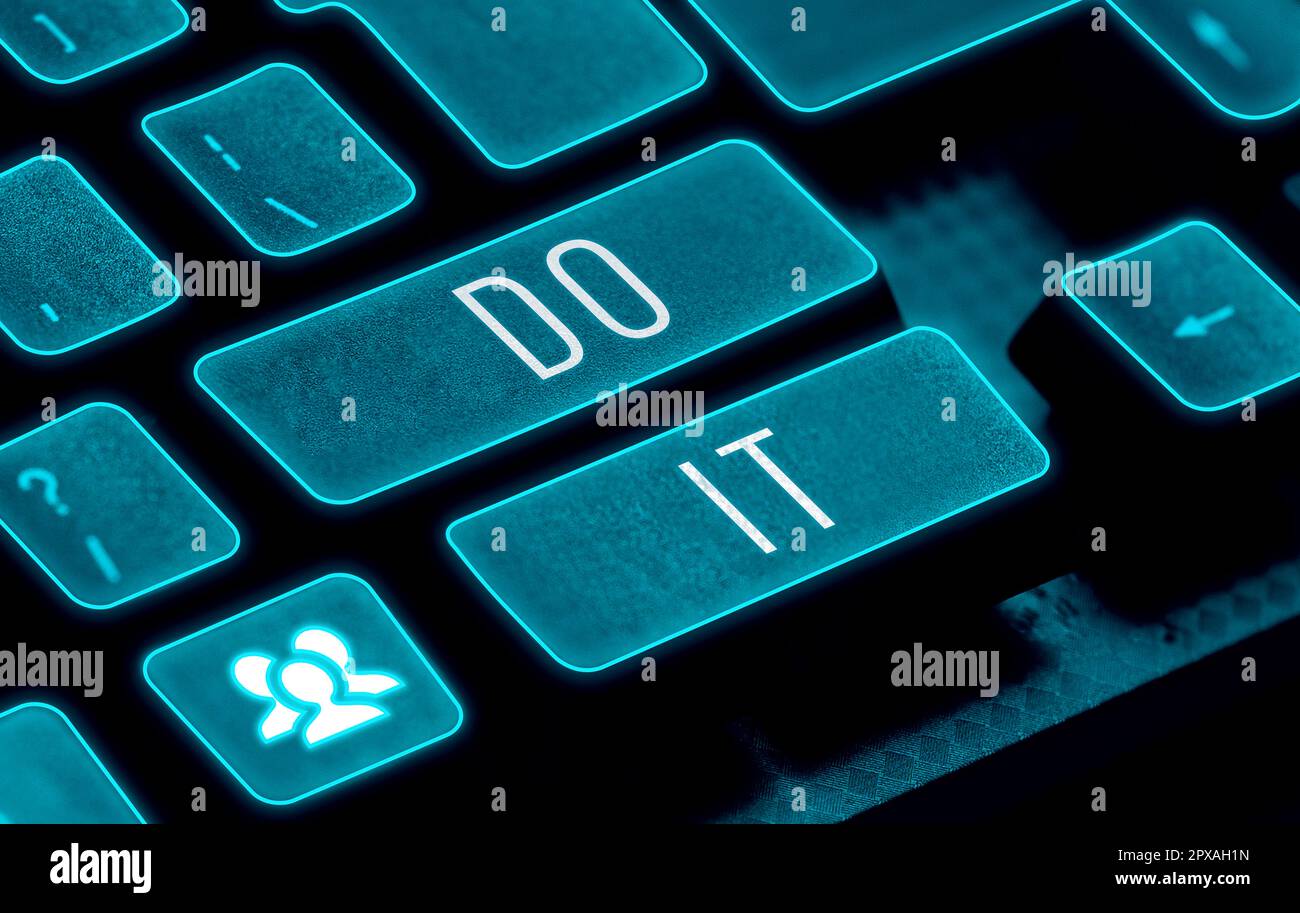 Inspiration showing sign Do It, Internet Concept confident and willing ...
