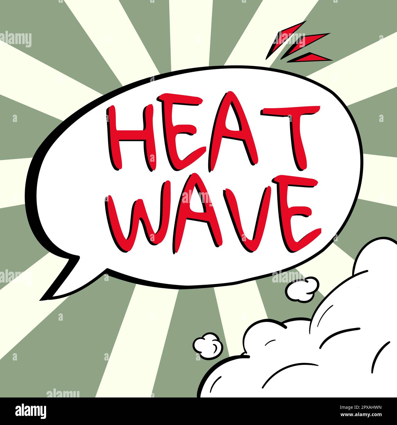 Text sign showing Heat Wave, Word Written on a prolonged period of ...
